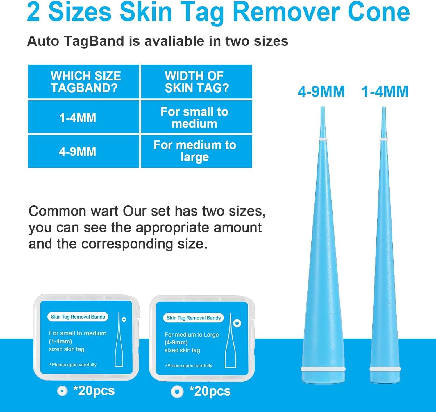 Painless 2-in-1 Skin Tag Removal Kit for Micro to Large Skin Tags (1 ...