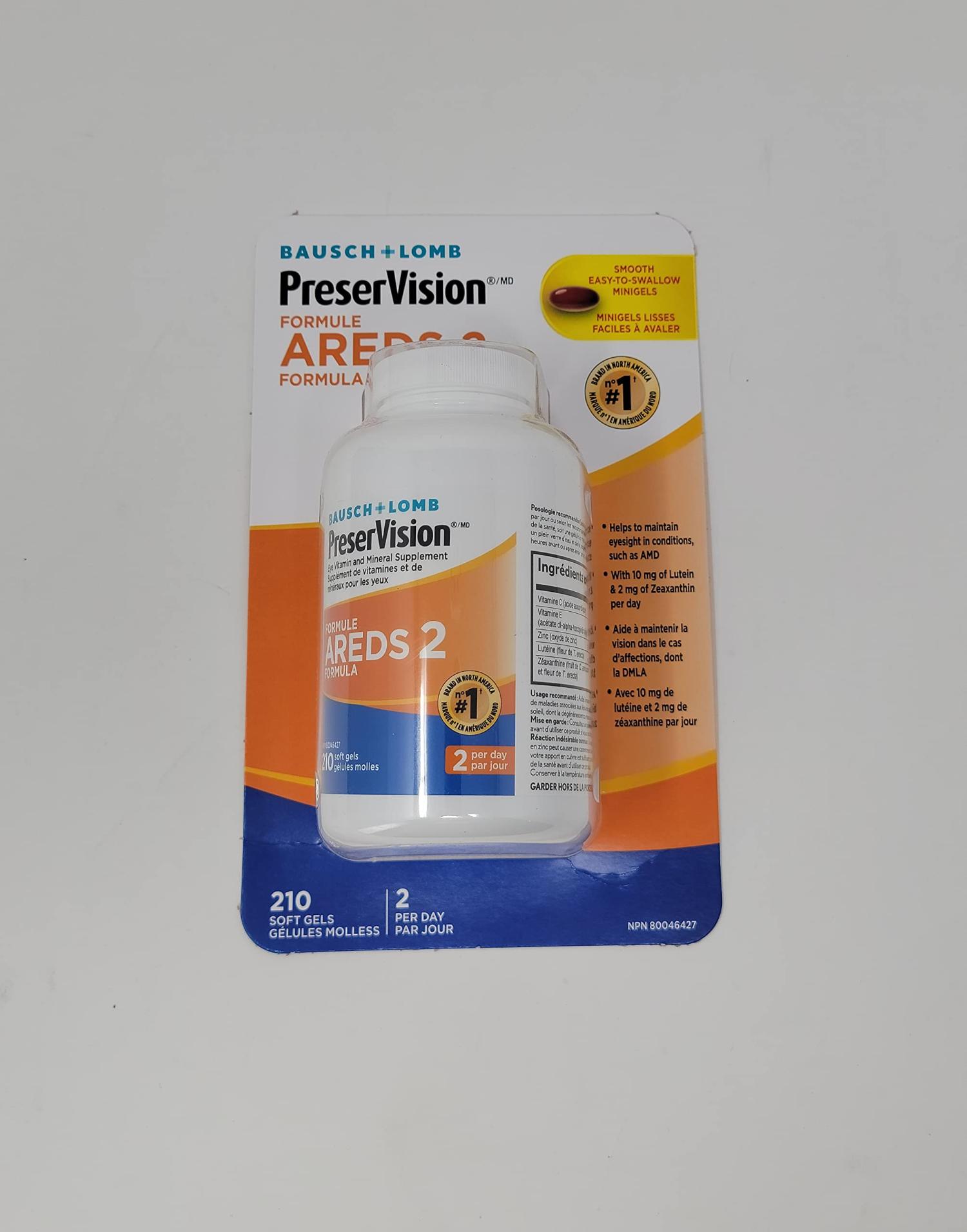 PreserVision Vitamin and Mineral Supplement AREDS2 210 Softgels | Buy ...