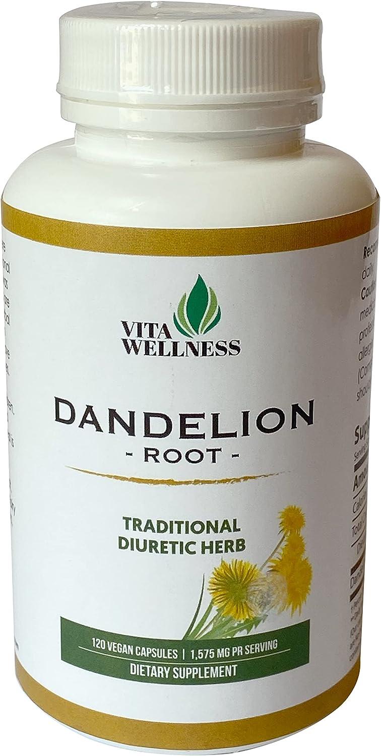 Organic Dandelion Root Capsules - Traditional Diuretic Herb - Non-GMO ...