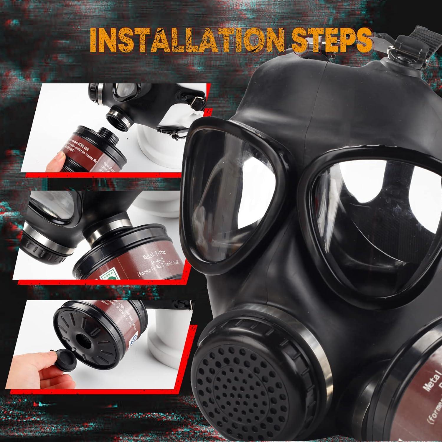 AMZYXUAN Gas Masks Survival Nuclear and Chemical Gas Mask with 40mm ...