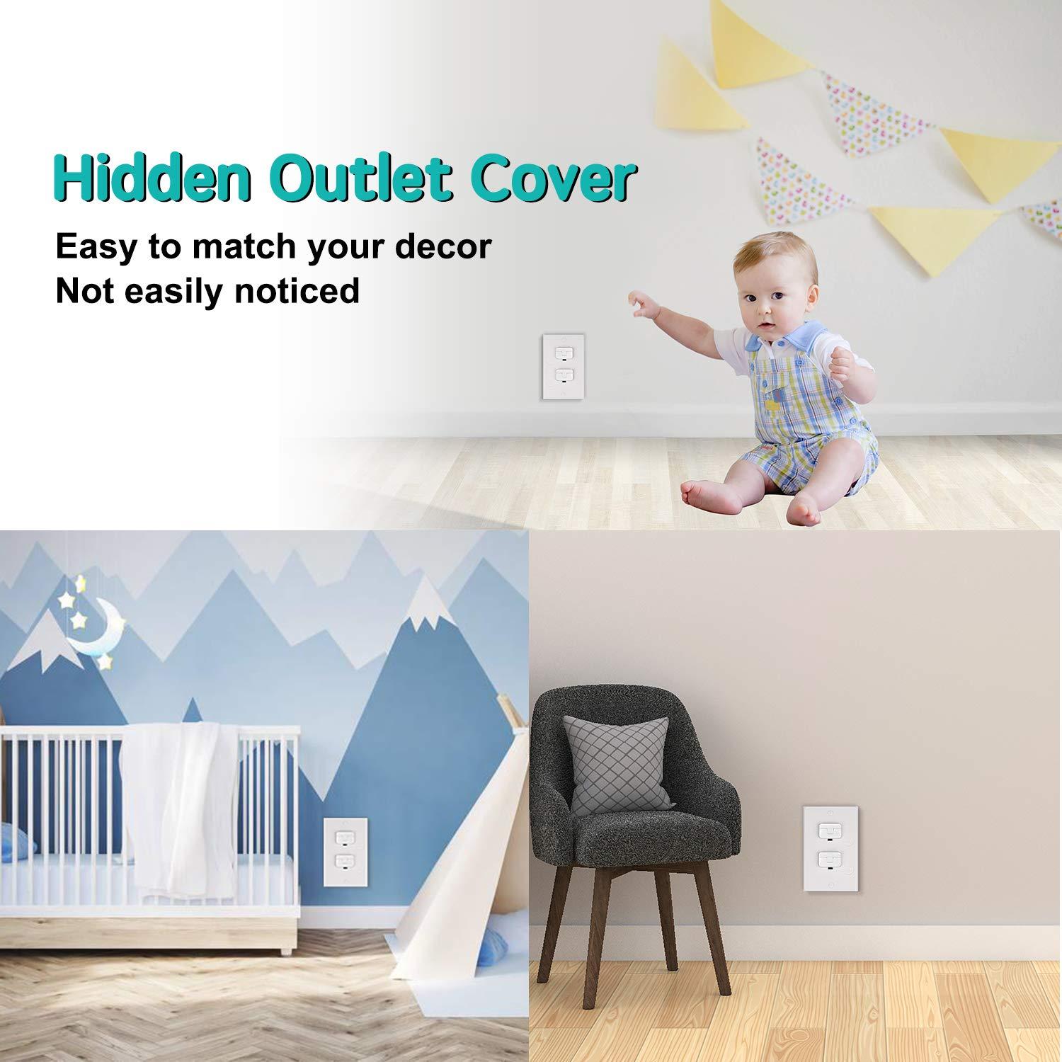 Baby Proofing Outlet Covers (40 Pack) - Child Proof Outlet Plug Covers ...