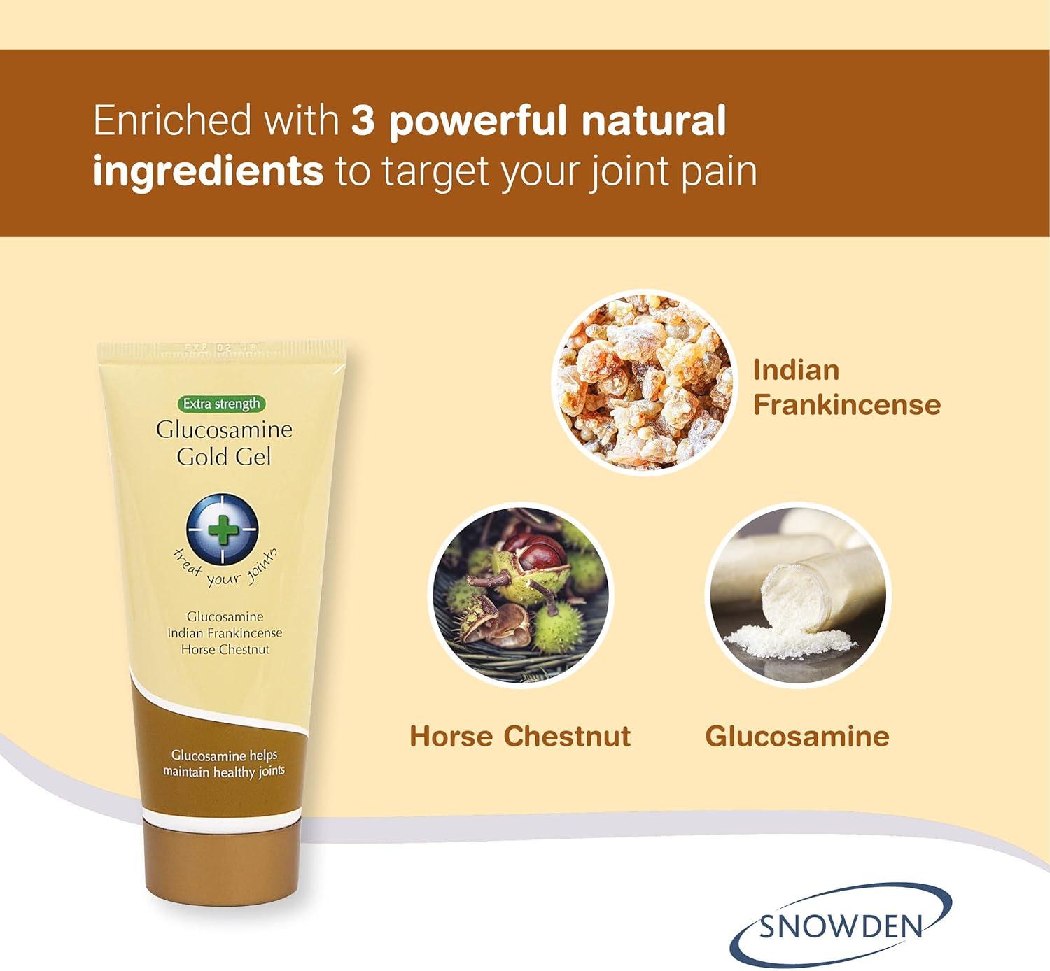 Snowden Glucosamine Gold Topical Joint Pain Relief Gel 200 ml - Pack of ...