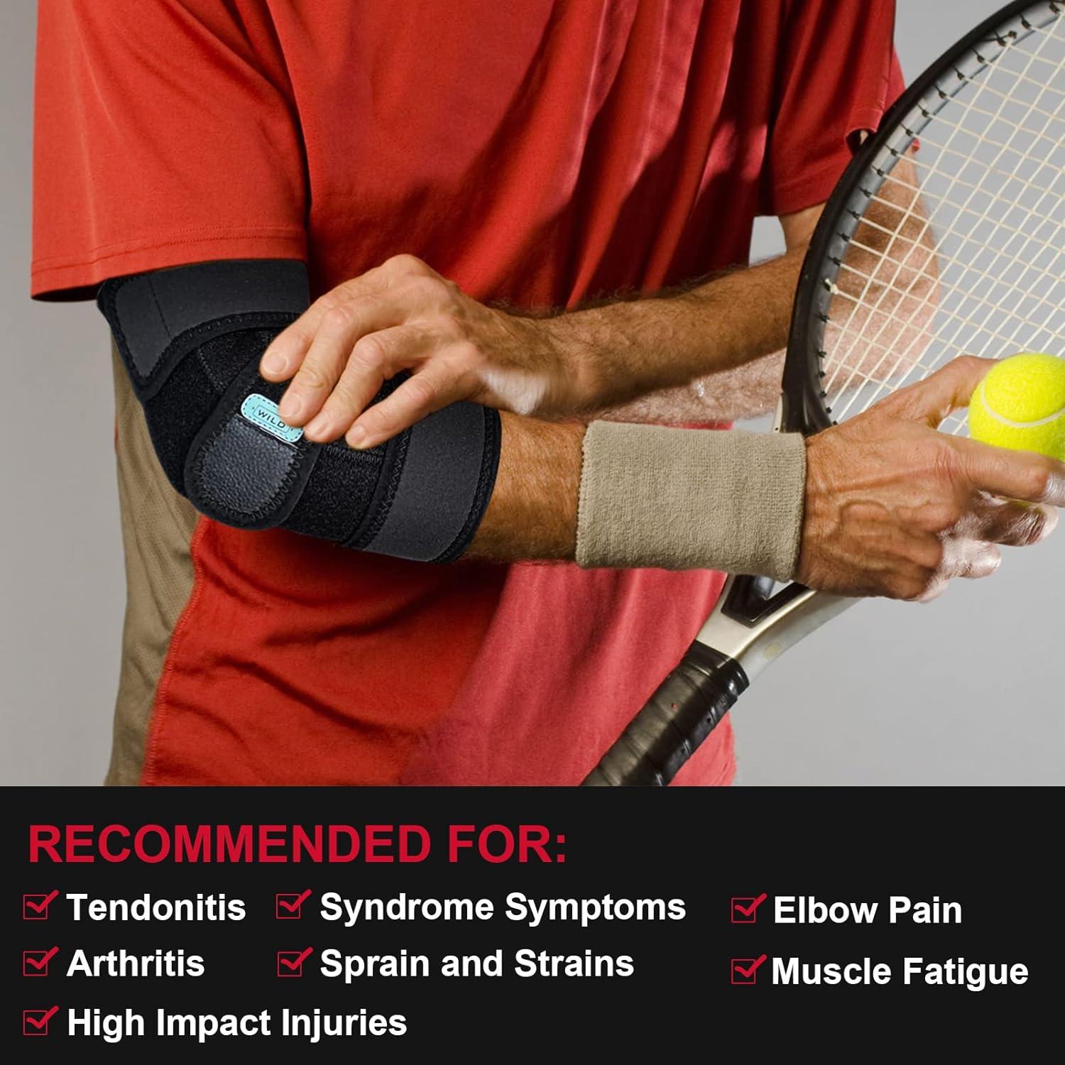 WILD+ Adjustable Elbow Support Brace with 4 Removable Splints ...