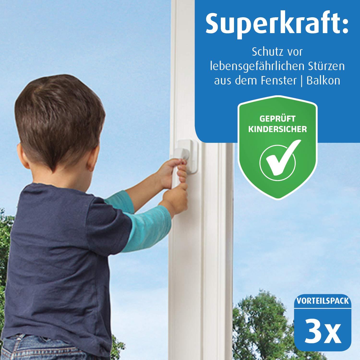 Reer WinLock Window & Balcony Door Lock Value Pack - 3 Pieces for Child ...