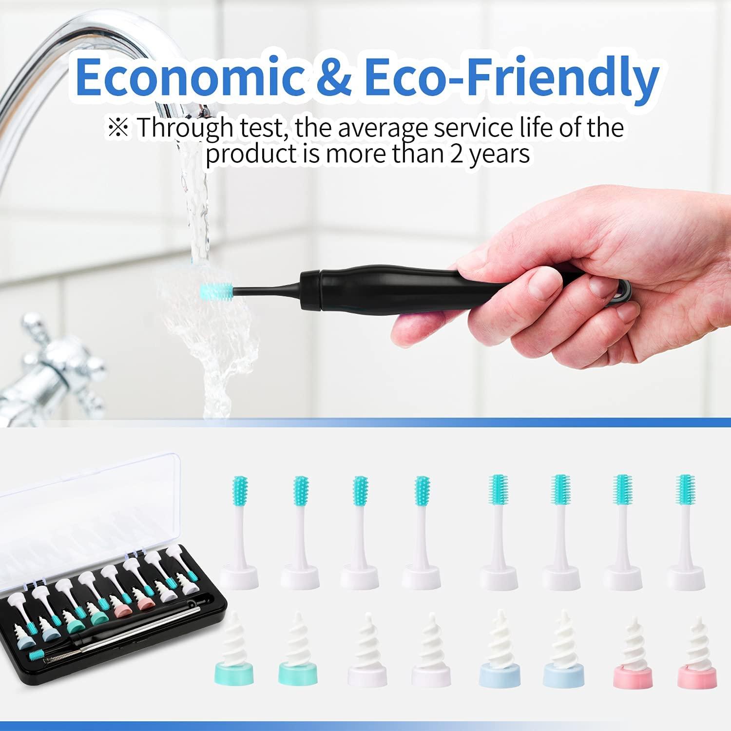 Q-Grips Earwax Remover - Safe Silicone Ear Cleaner with 16 Replacement ...