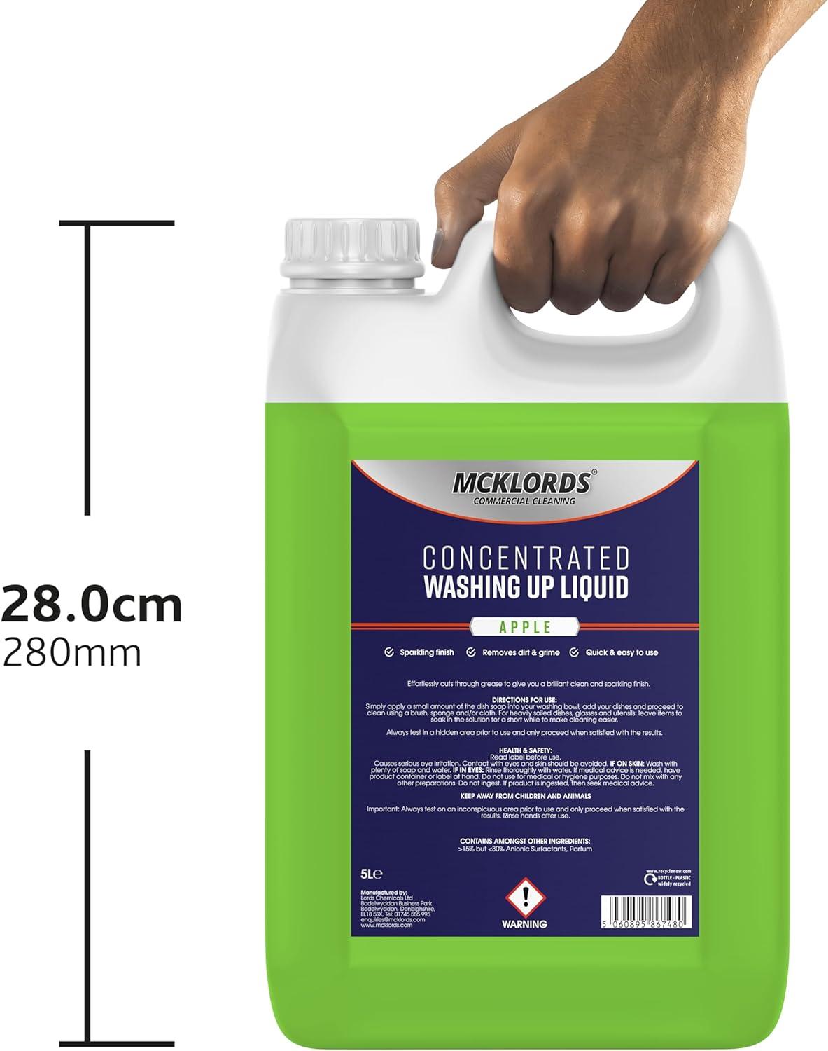 Commercial Concentrated Washing Up Liquid - Apple - 5 Litre | Buy Now ...