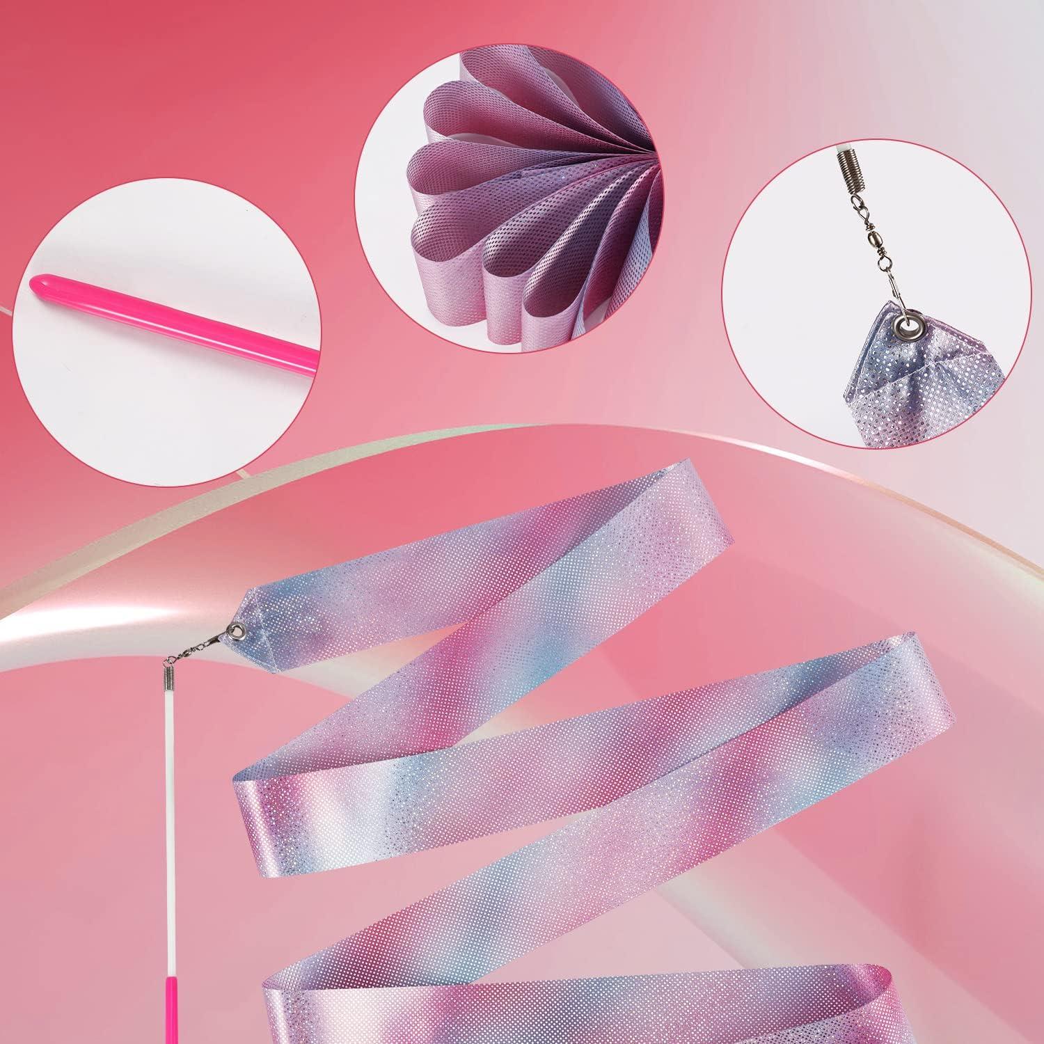 LUTER Dance Ribbon 78.7 Inch Sparkling Dance Ribbon and Gradient ...