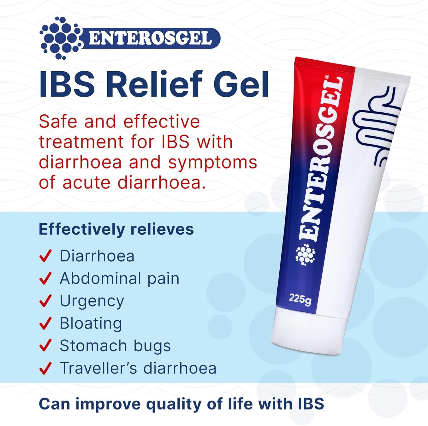 Enterosgel Tube 225g - IBS Treatment for Diarrhoea, Abdominal Pain ...