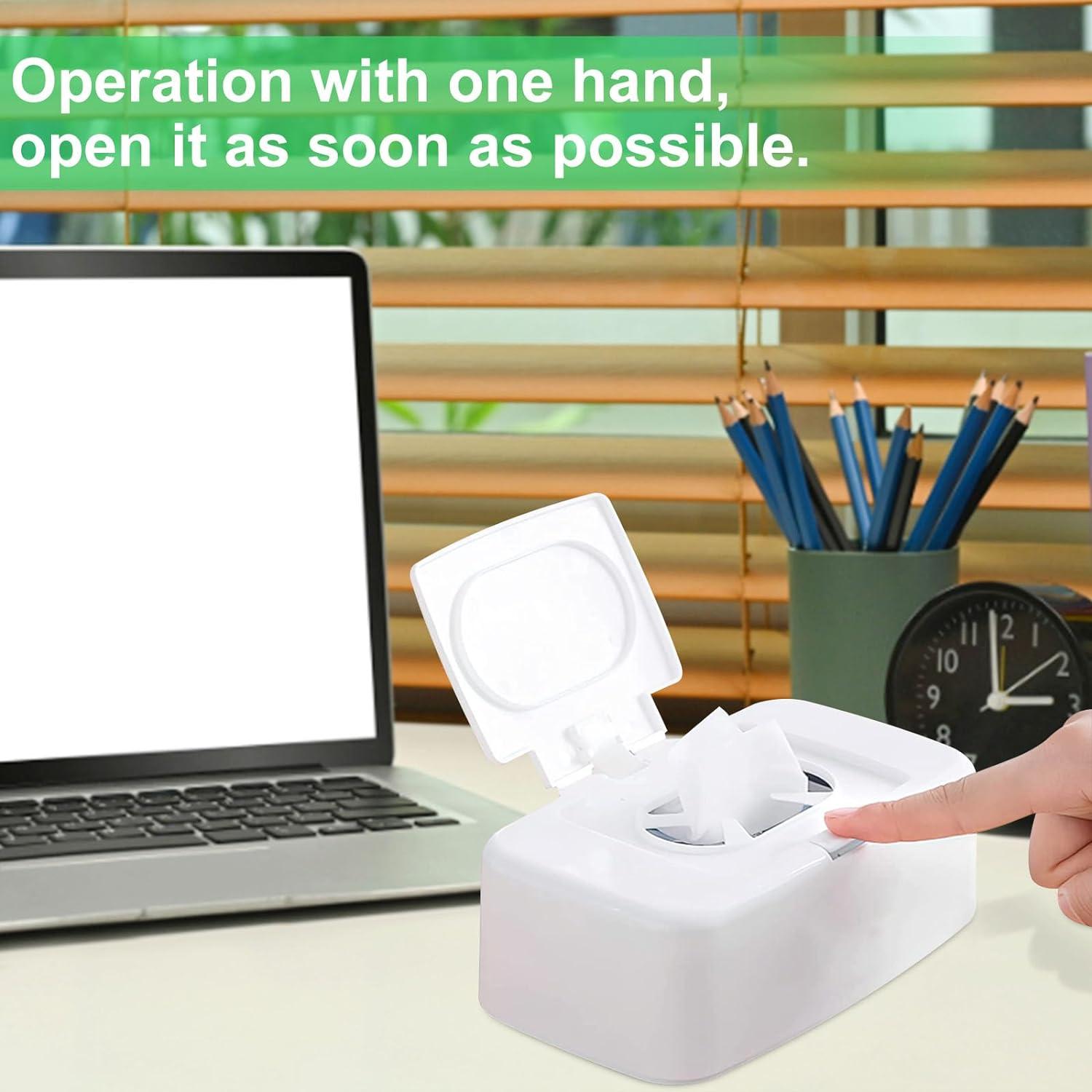 Funmo 2 pcs Wet Wipe Dispenser Box with Lid - For Home, Office, and Car ...