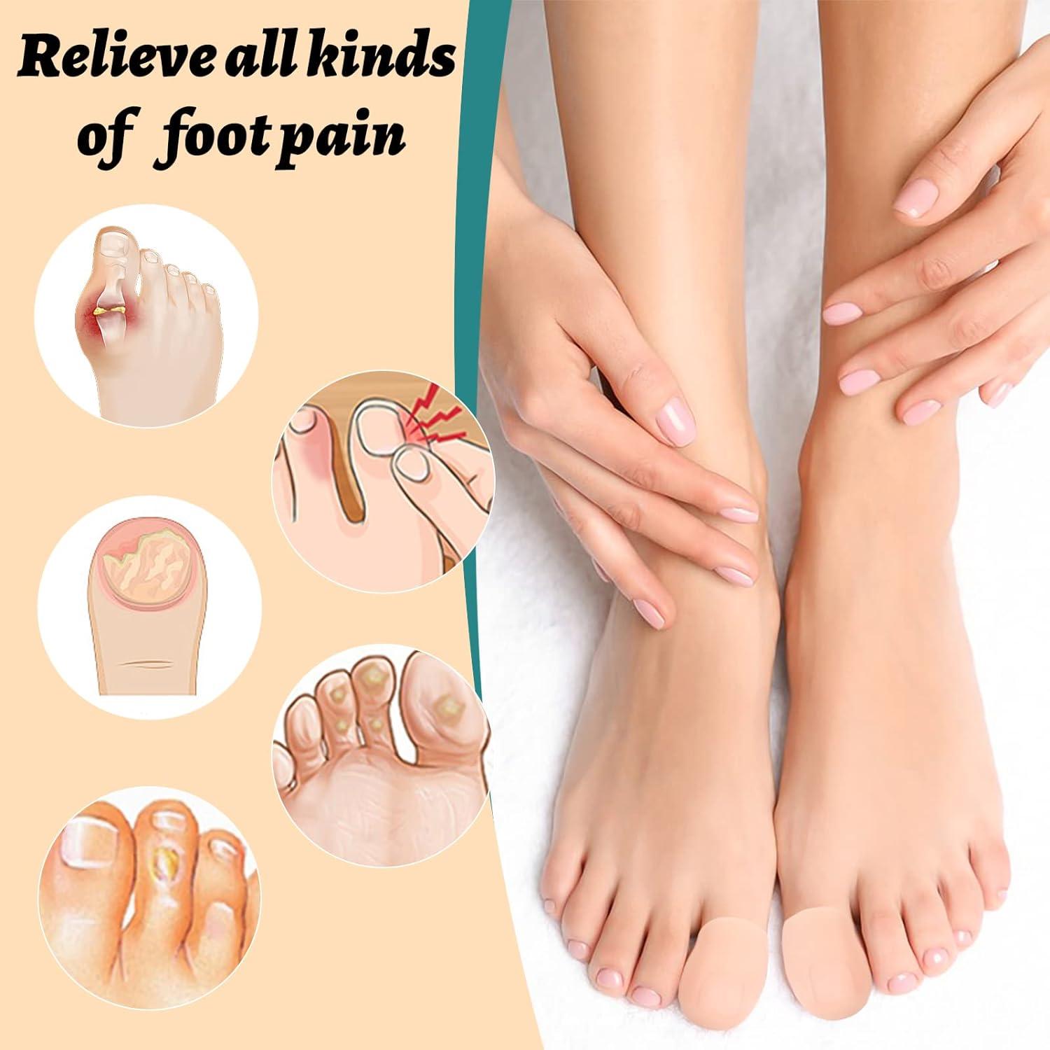 10 Pcs Soft Gel Toe Protectors - Silicone Toe Cover Caps for Corns ...