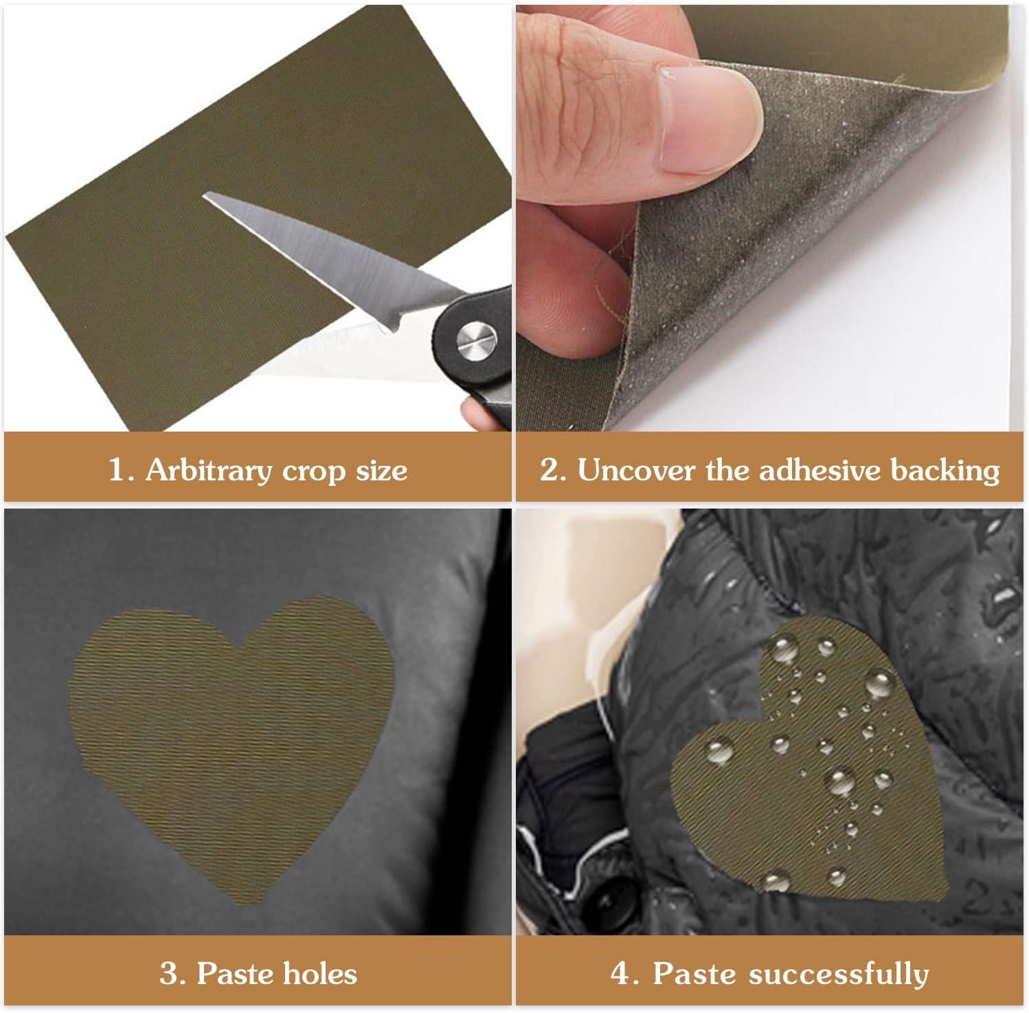 10Pcs Self-Adhesive Nylon Repair Patches - Waterproof Lightweight ...