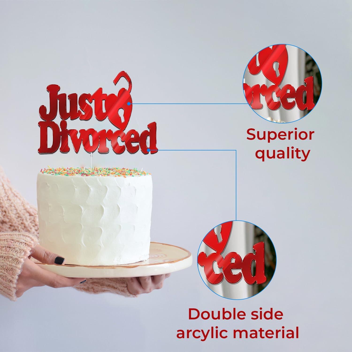 Divorce Cake Toppers - Just Divorced Cake Picks | Break Up Theme ...