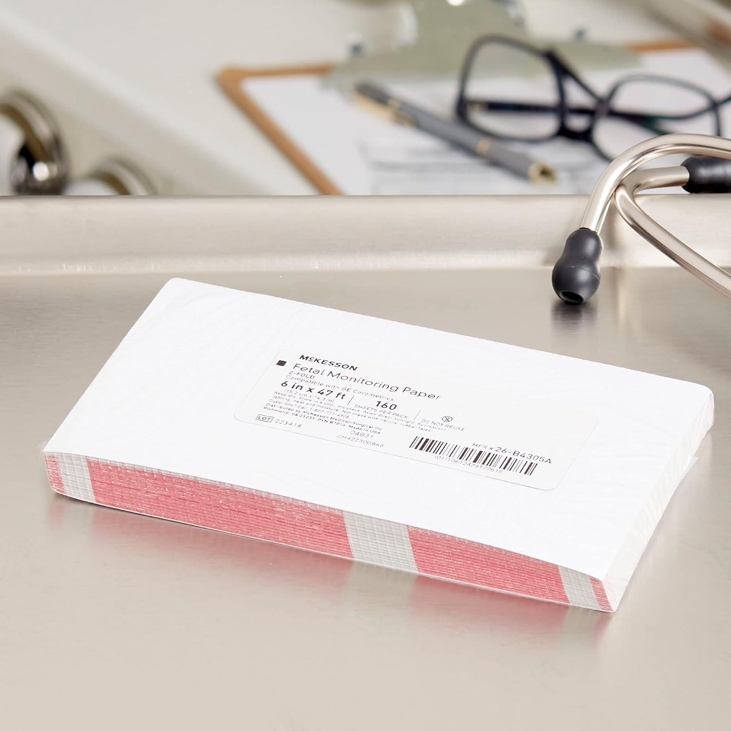 McKesson Fetal Monitoring Paper Red Grid Thermal Paper 6 in x 47 ft 160 ...