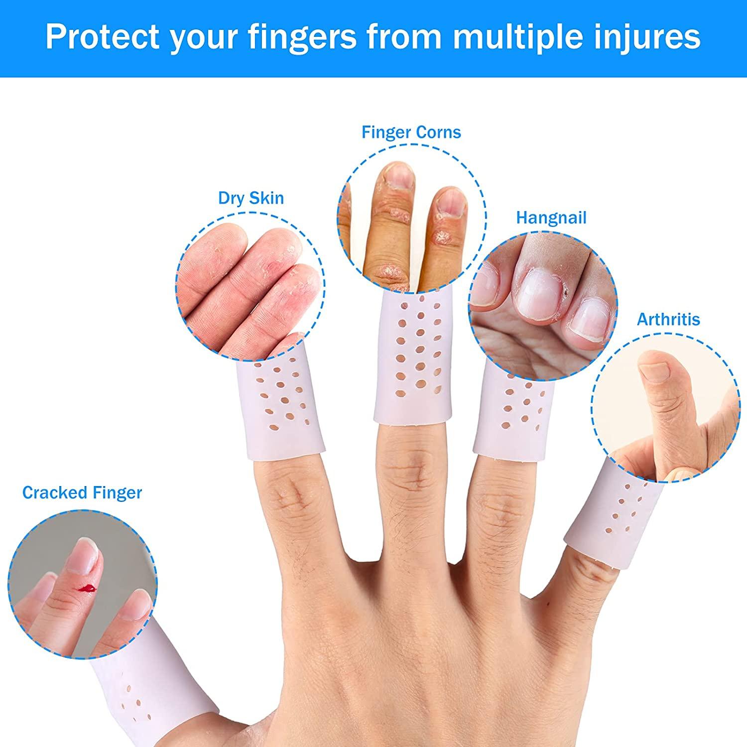 20 Pieces Silicone Finger Protectors for Wound Healing and Pain Relief ...