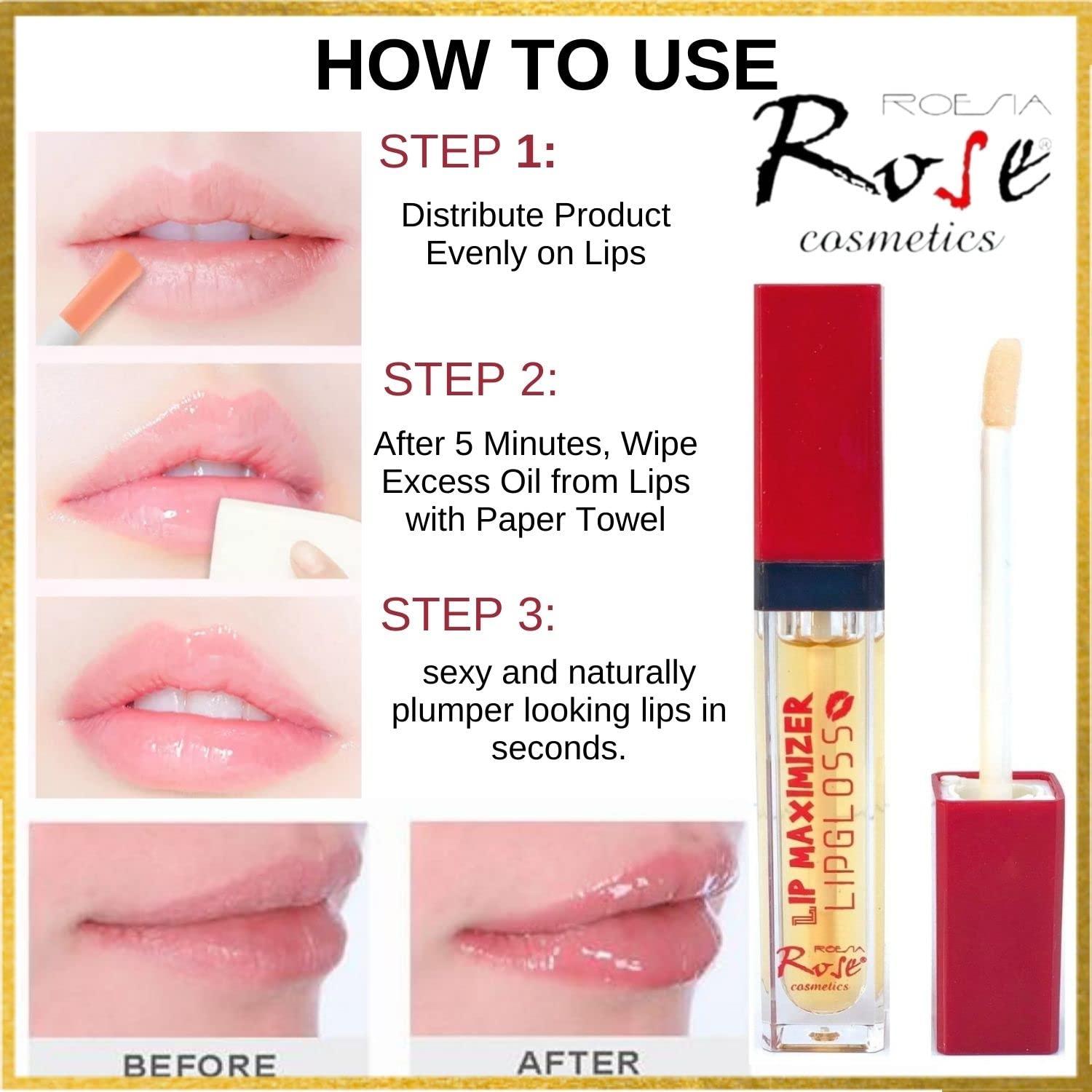 ROESIA Rose Lip Plumper & Under Eye Mask - Hydrating Cosmetic Duo | Buy ...