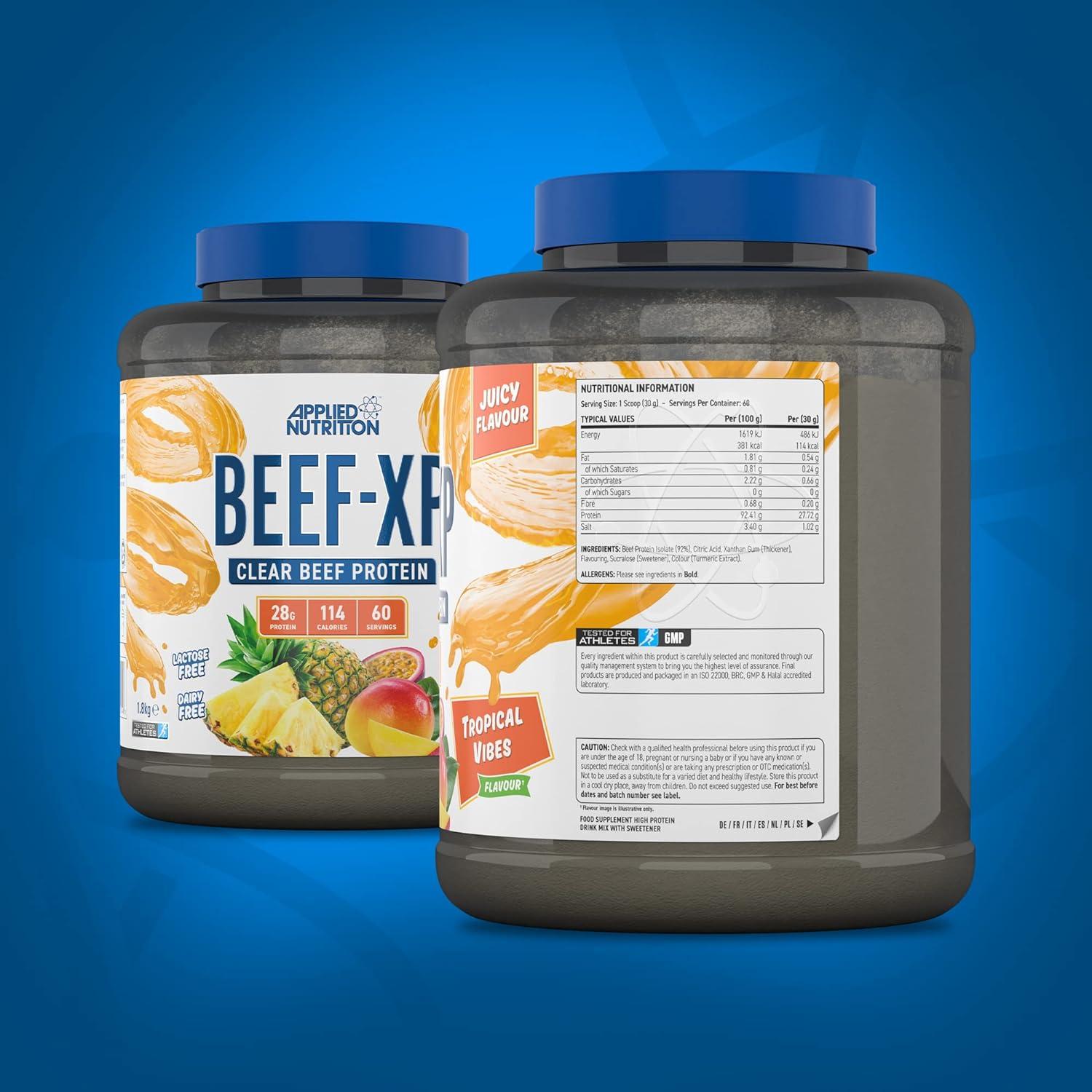 Applied Nutrition Beef XP - Tropical Vibes Hydrolysed Beef Protein ...
