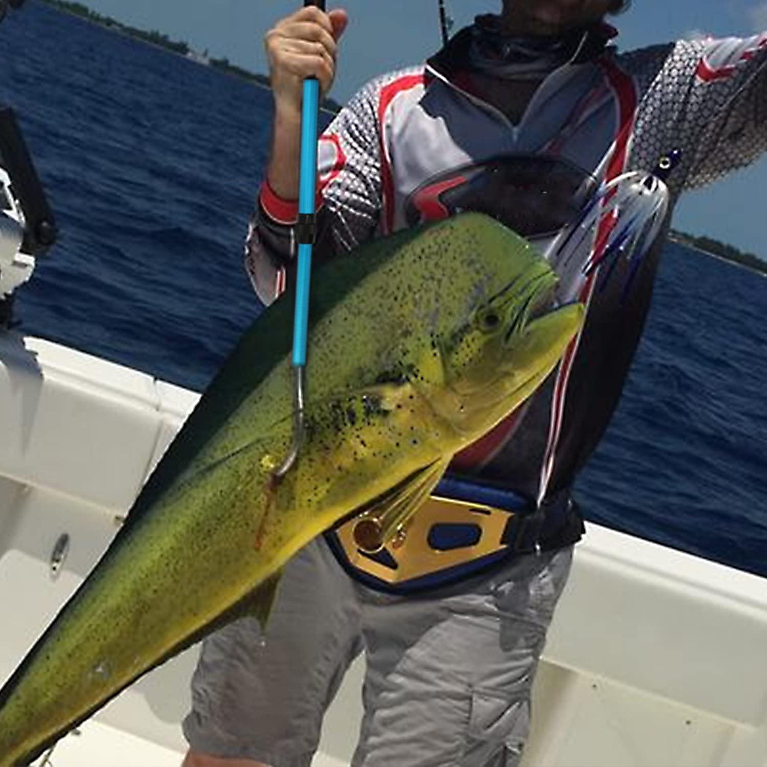 SANLIKE Telescopic Fish Gaff with Stainless Steel Fishing Spear Hook ...