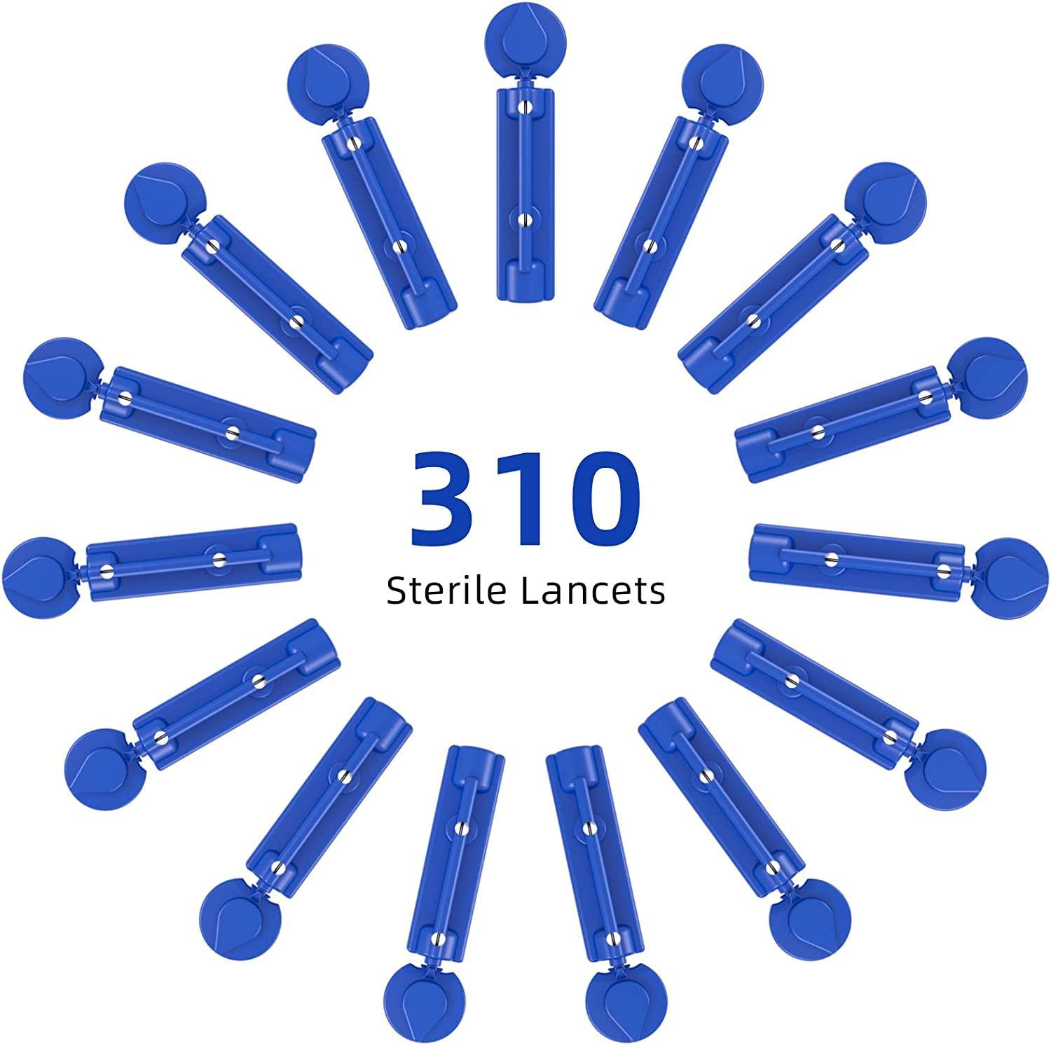 Metene Twist Top Lancets 30 Gauge 310 Count - Sterile Diabetic Lancets ...