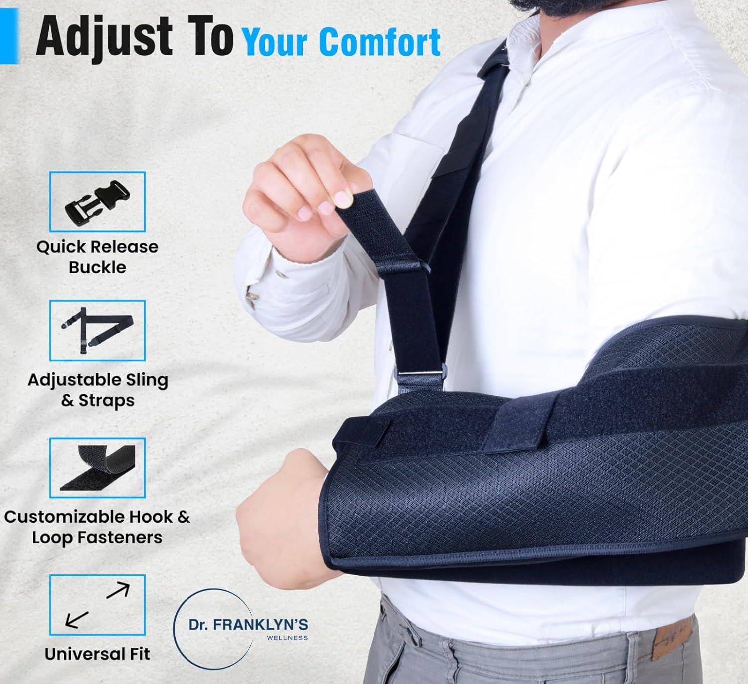 DR FRANKLYN S Arm Sling - Shoulder Immobilizer for Rotator Cuff Pain ...