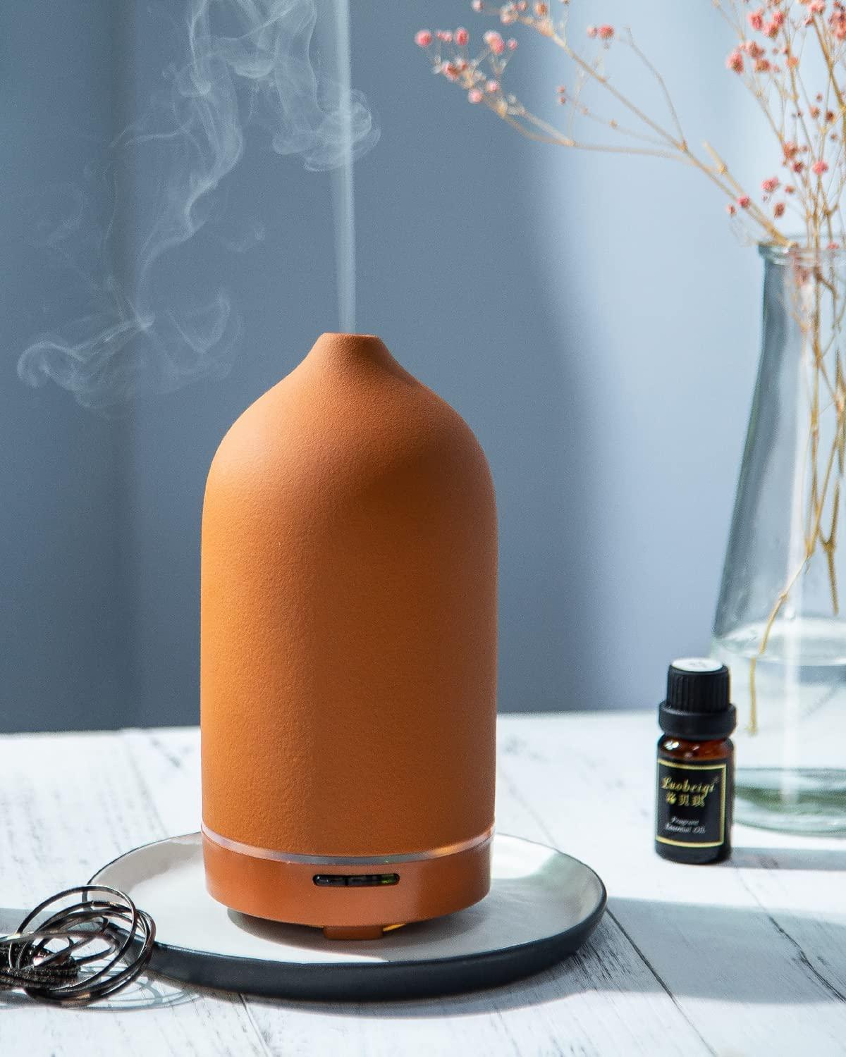 Wanlola Ceramic Essential Oil Diffuser 120ml - Aromatherapy Diffuser ...