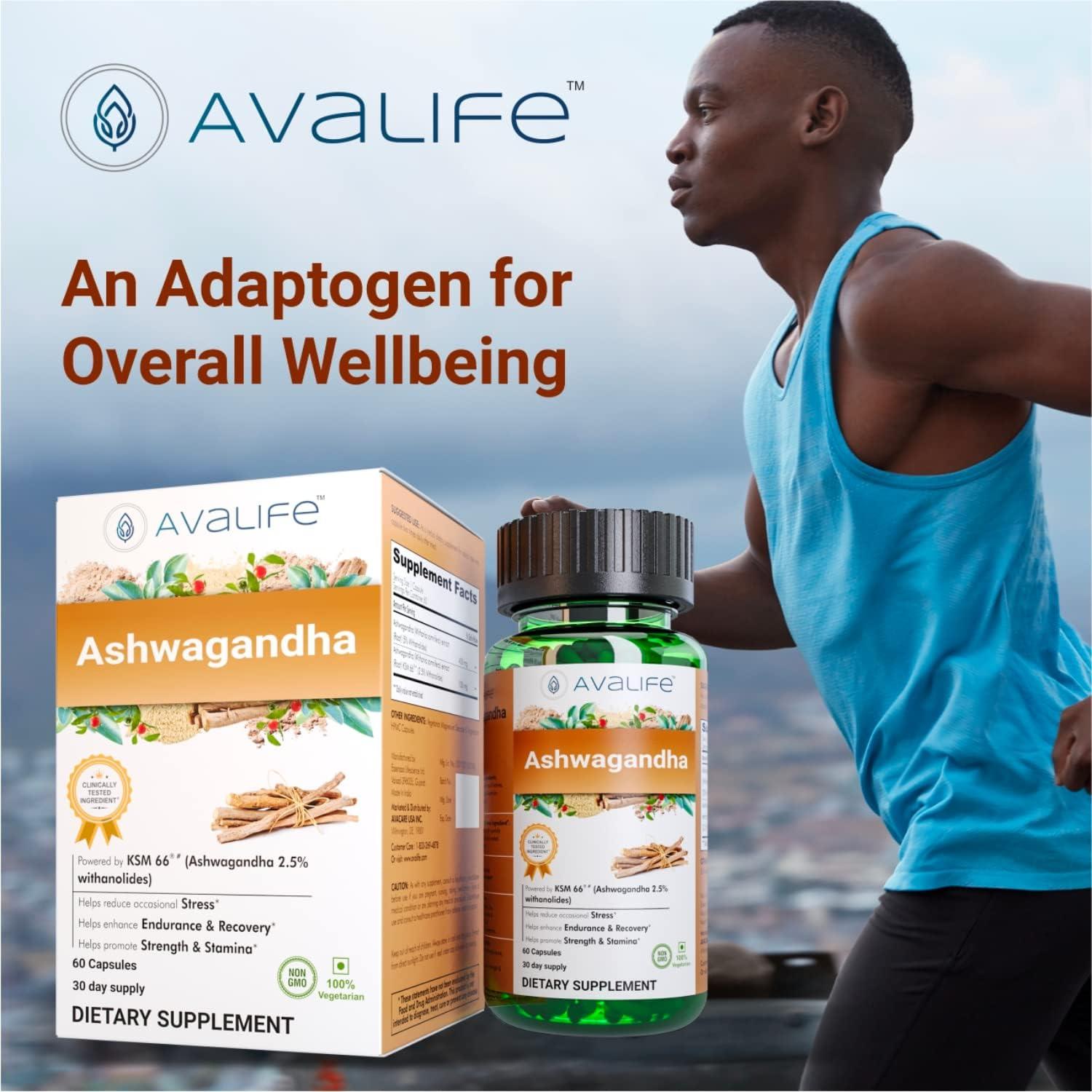 AVALIFE Ashwagandha 500mg (60 Capsules) with 5% Withanolides & KSM-66 ...