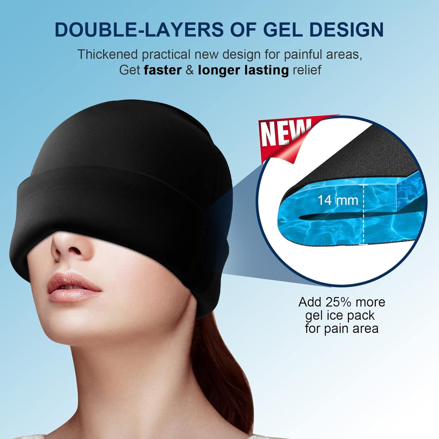 HBAID Migraine Hat - Cool Cap for Headache Relief | Reusable Cooling ...