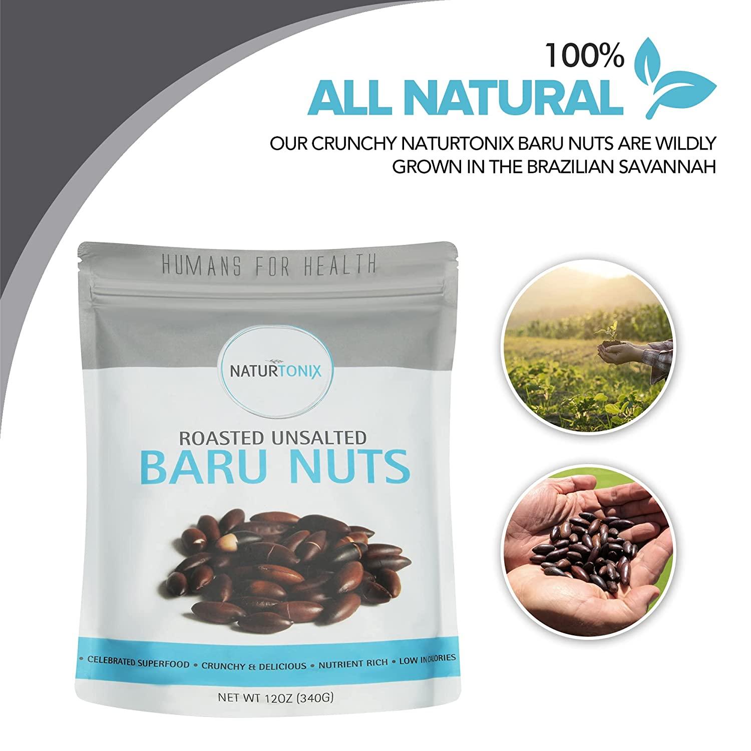 Organic Baru Nuts: 12oz Resealable Bag | Roasted, Unsalted, Non-GMO ...