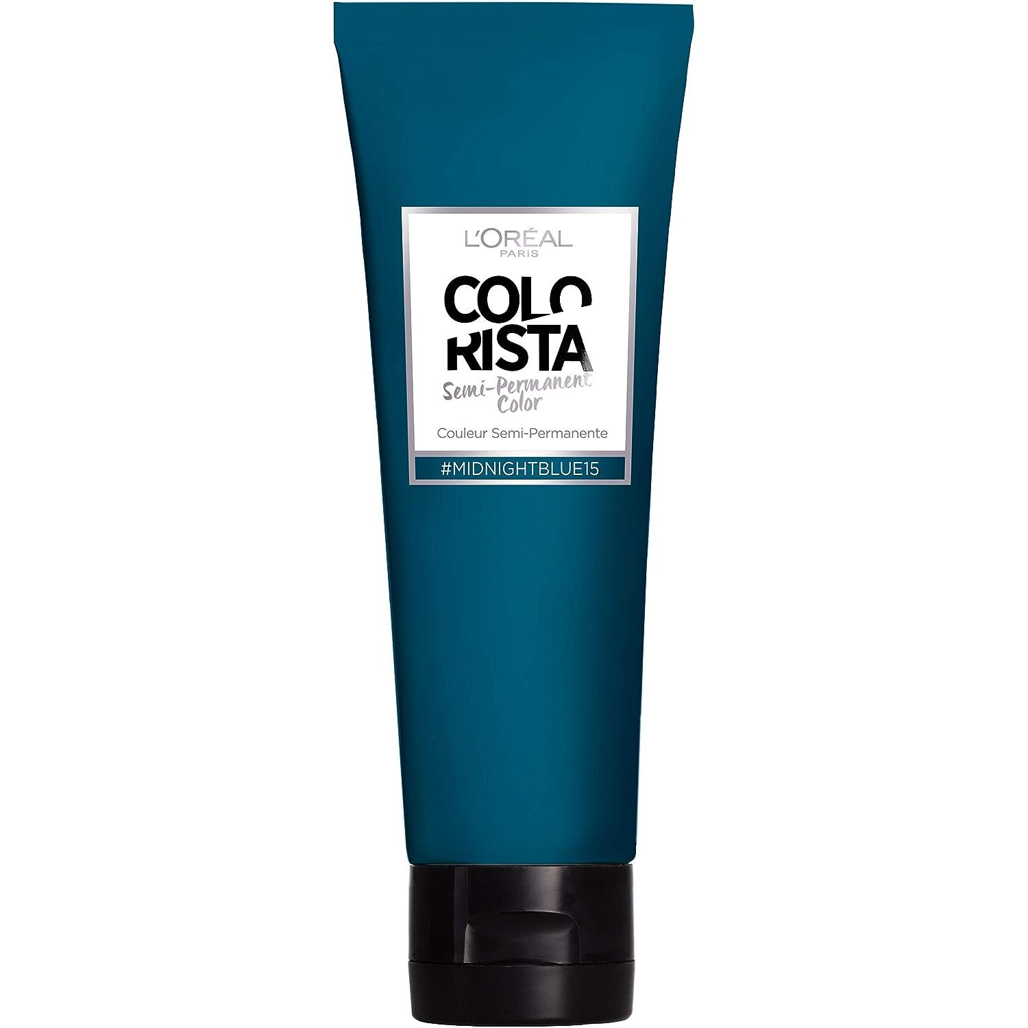 L'Oreal Paris Colorista Semi-Permanent Midnight Blue Hair Color for ...