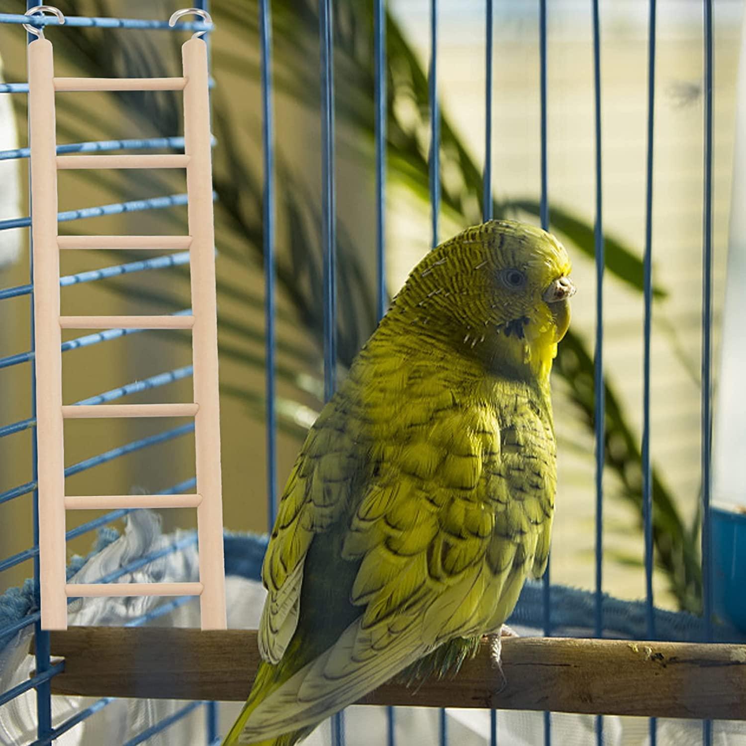 Wooden Bird Ladder Toy - Natural Climbing Step Toy for Parakeets ...