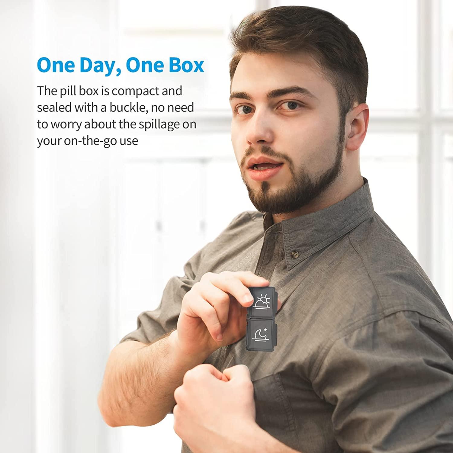 ZIKEE 30 Day Pill Organizer Monthly - Portable One Month Pill Box with ...