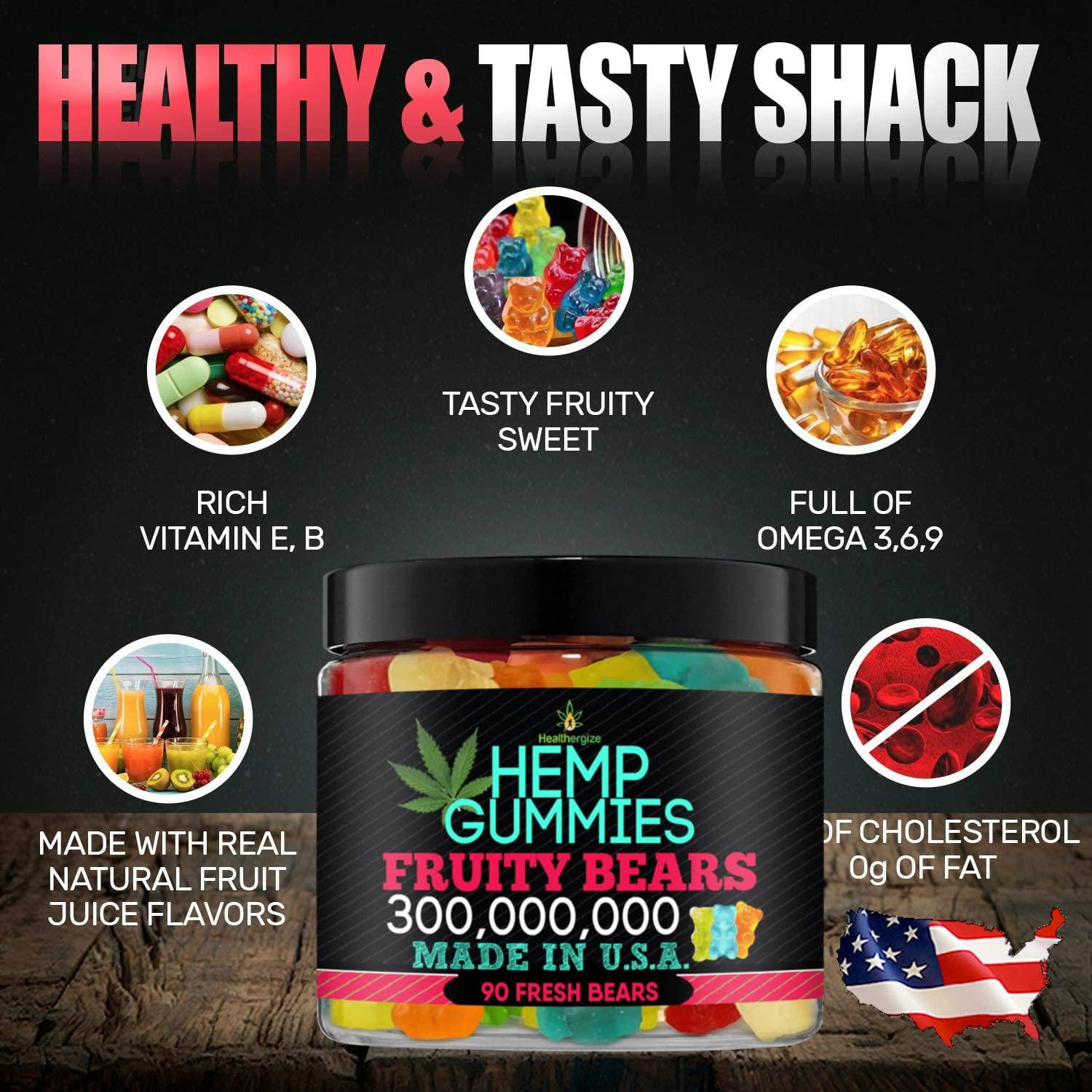 Premium Healthergize Hemp Gummies - Made in USA - Best Tasting Fresh ...