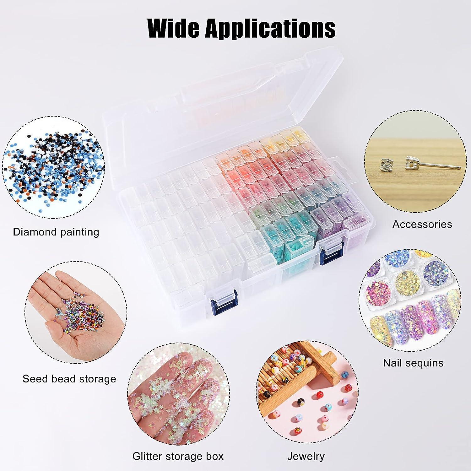 SGHUO Diamond Painting Storage Containers - 84 Grids | Organize and ...