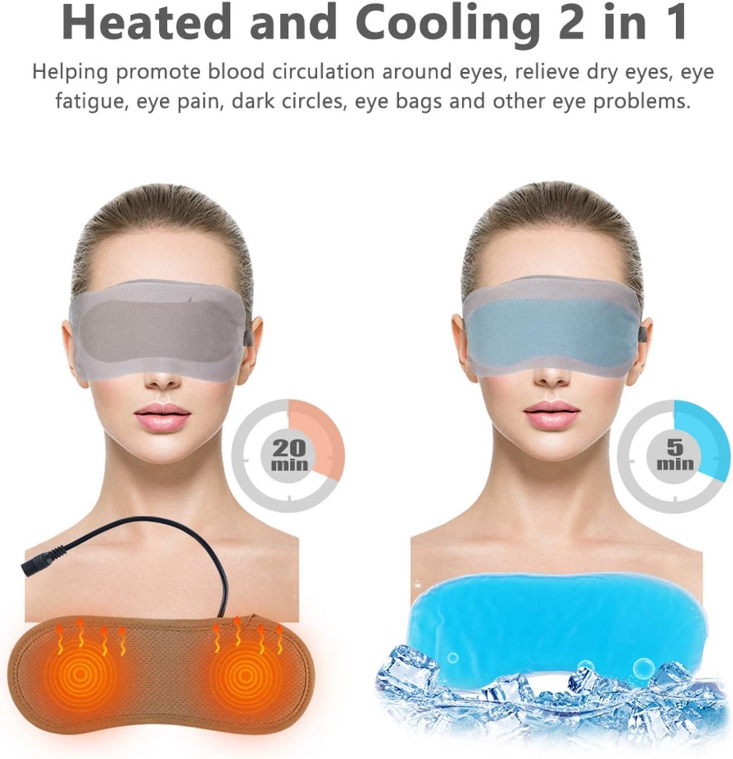 Cagogo 2 in 1 USB Electric Heating Hot Compress Eye Mask ...