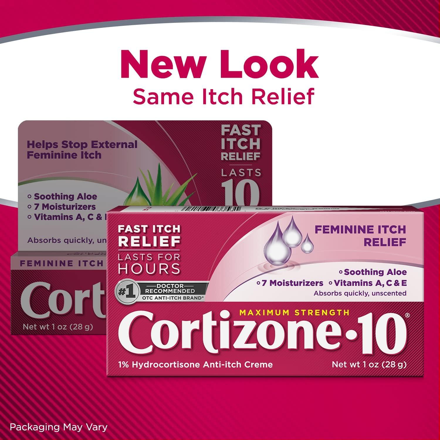 Cortizone-10 Maximum Strength Feminine Relief Anti-Itch Creme 1 oz ...
