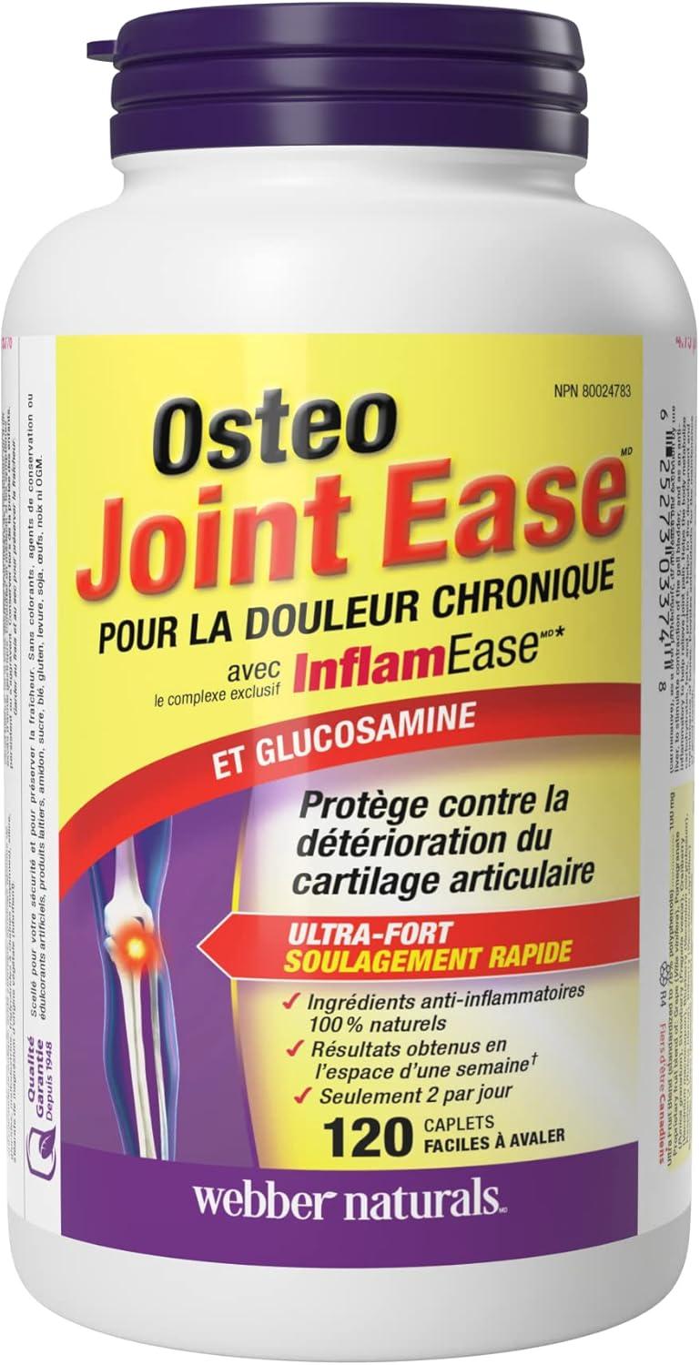 Webber Naturals Osteo Joint Ease with InflamEase and Glucosamine 120 ...