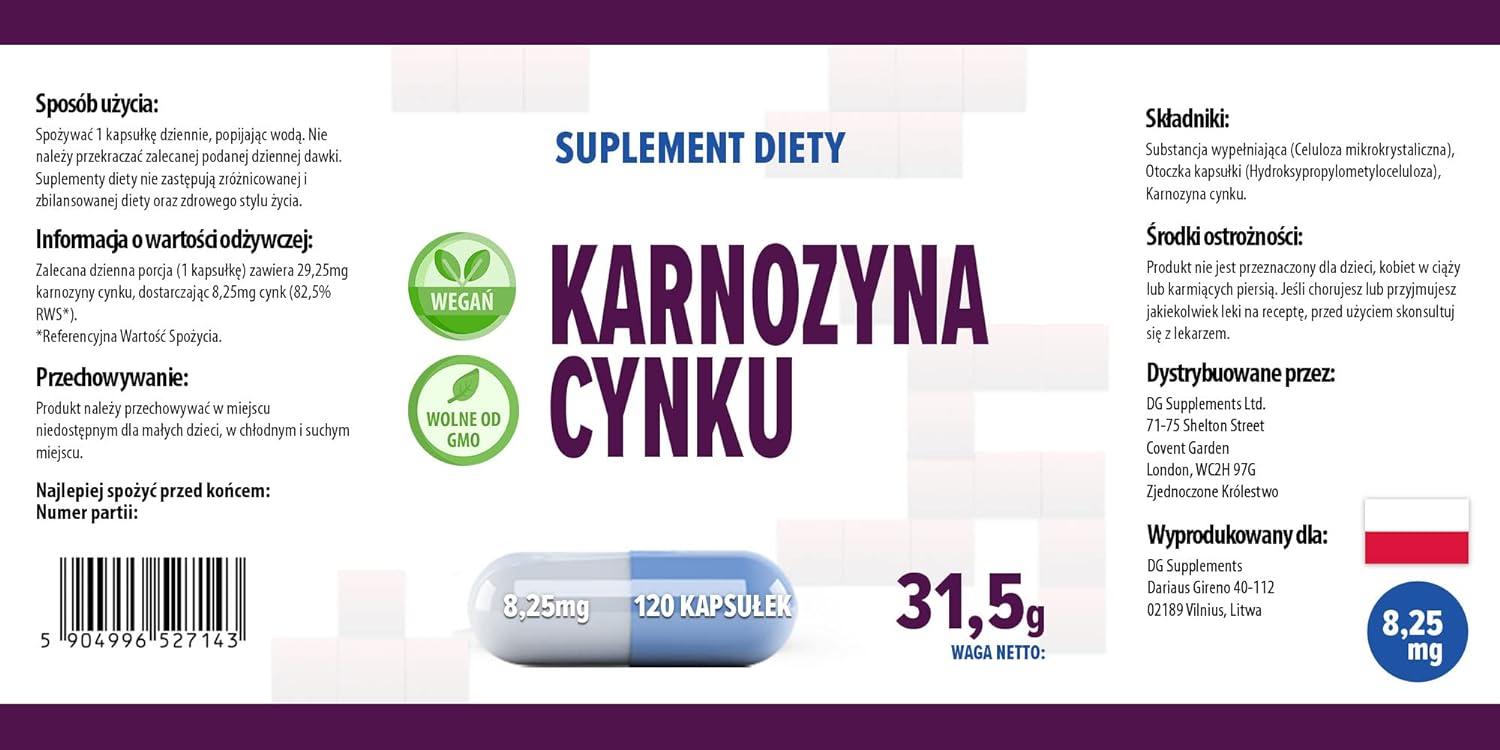 Hepatica Zinc L-Carnosine 120 Vegan Capsules | High Strength, Gluten ...