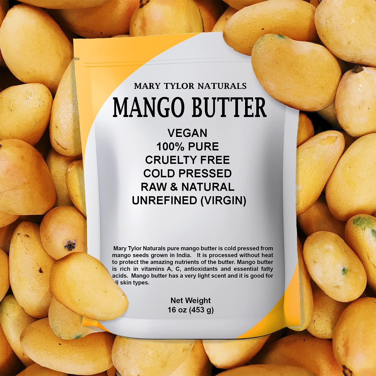 Mary Tylor Naturals Mango Butter 1 lb - Cold Pressed, Unrefined & Raw ...