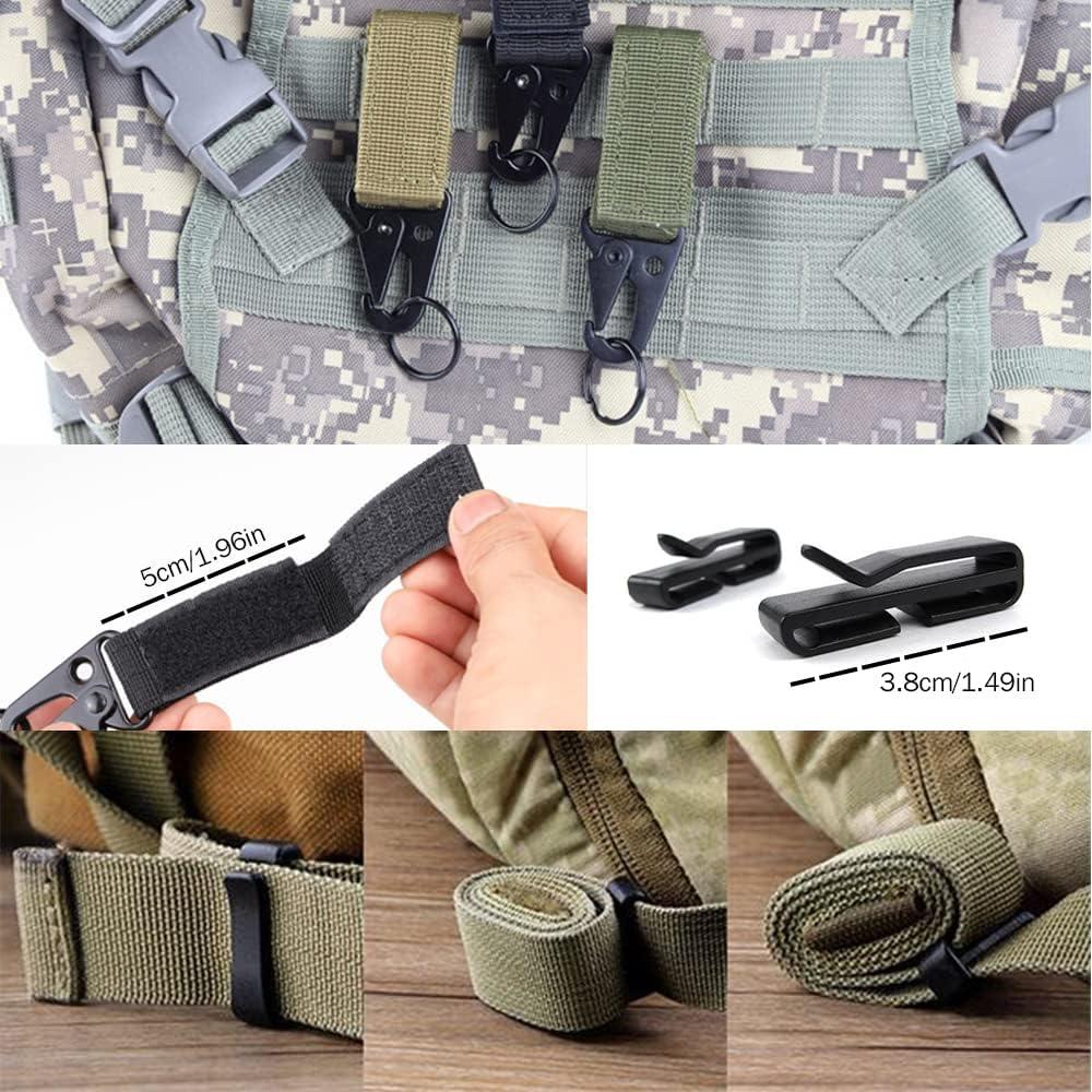 INLAZYTIM 48 Piece Tactical Equipment Clip Set - Molle Webbing ...