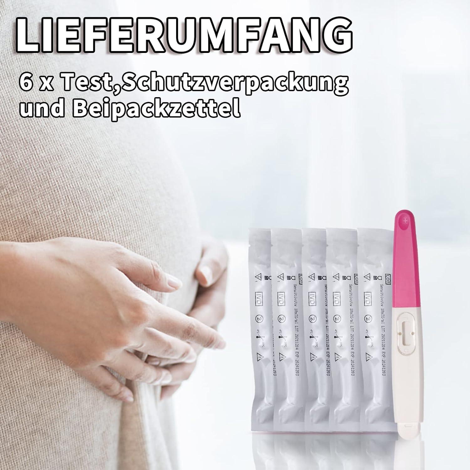 Early Pregnancy Test - 6 Pack HCG Sensitivity 10 MIU | Quick 3-Minute ...