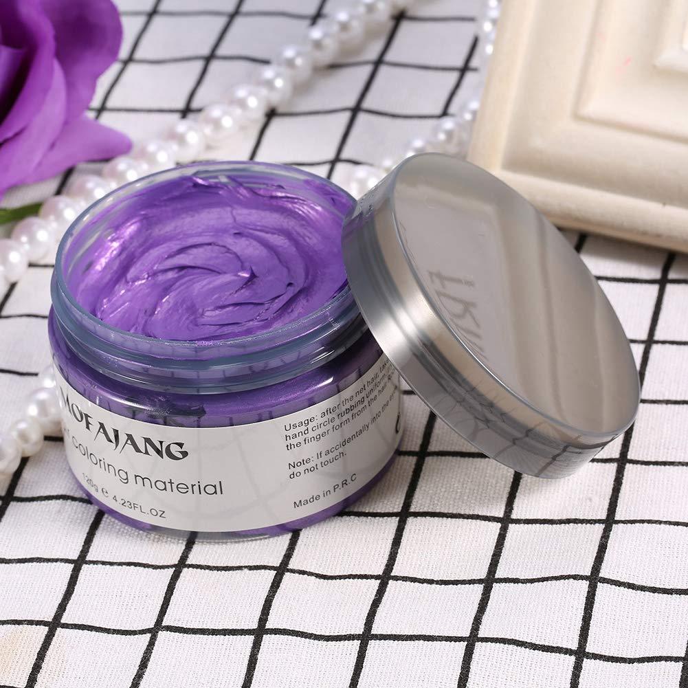 Temporary Hair Dye Wax - 6 Colors | Granny Gray Color Matte Cream for ...