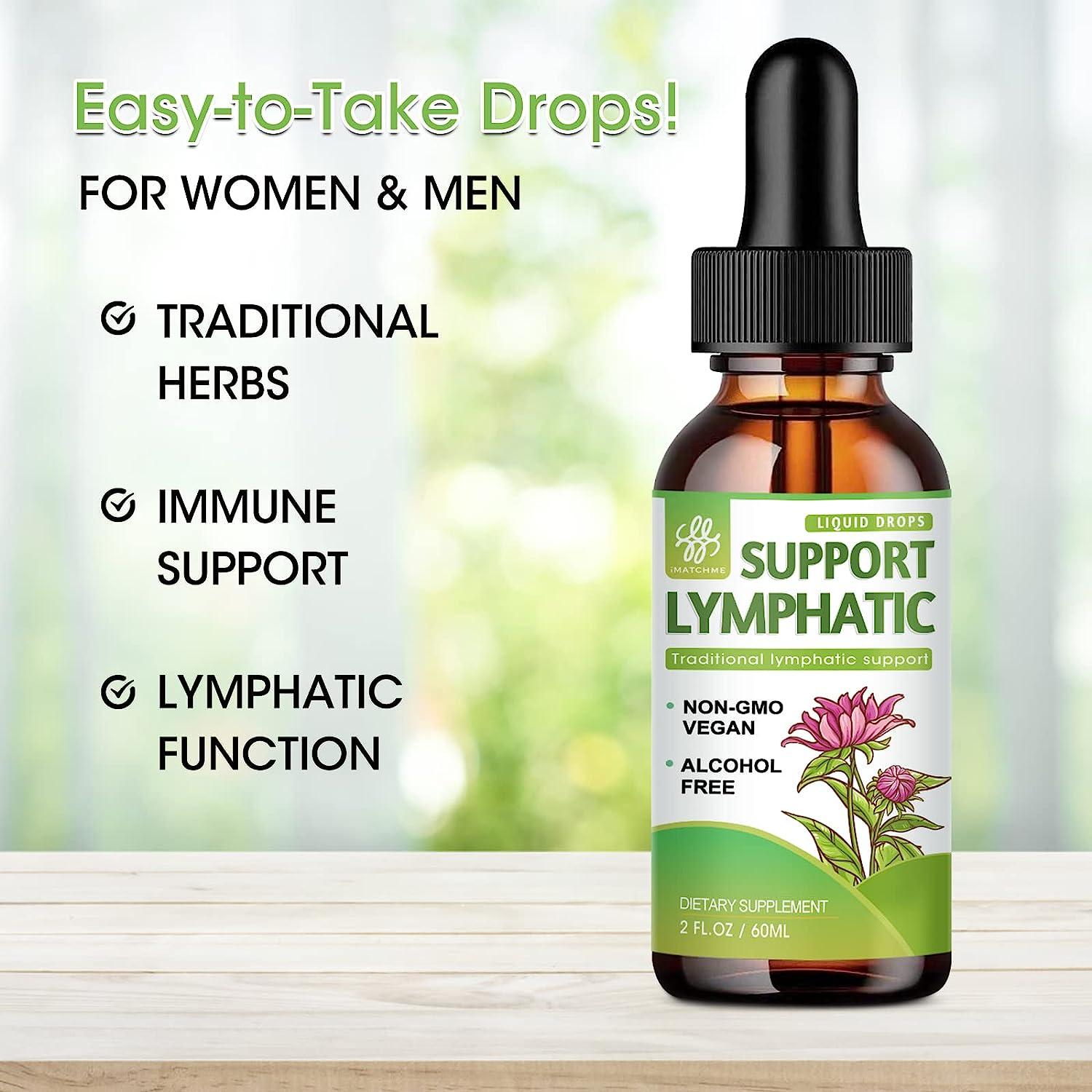 Lymphatic Drainage Support Drops - Natural Herbal Blend for Immune ...