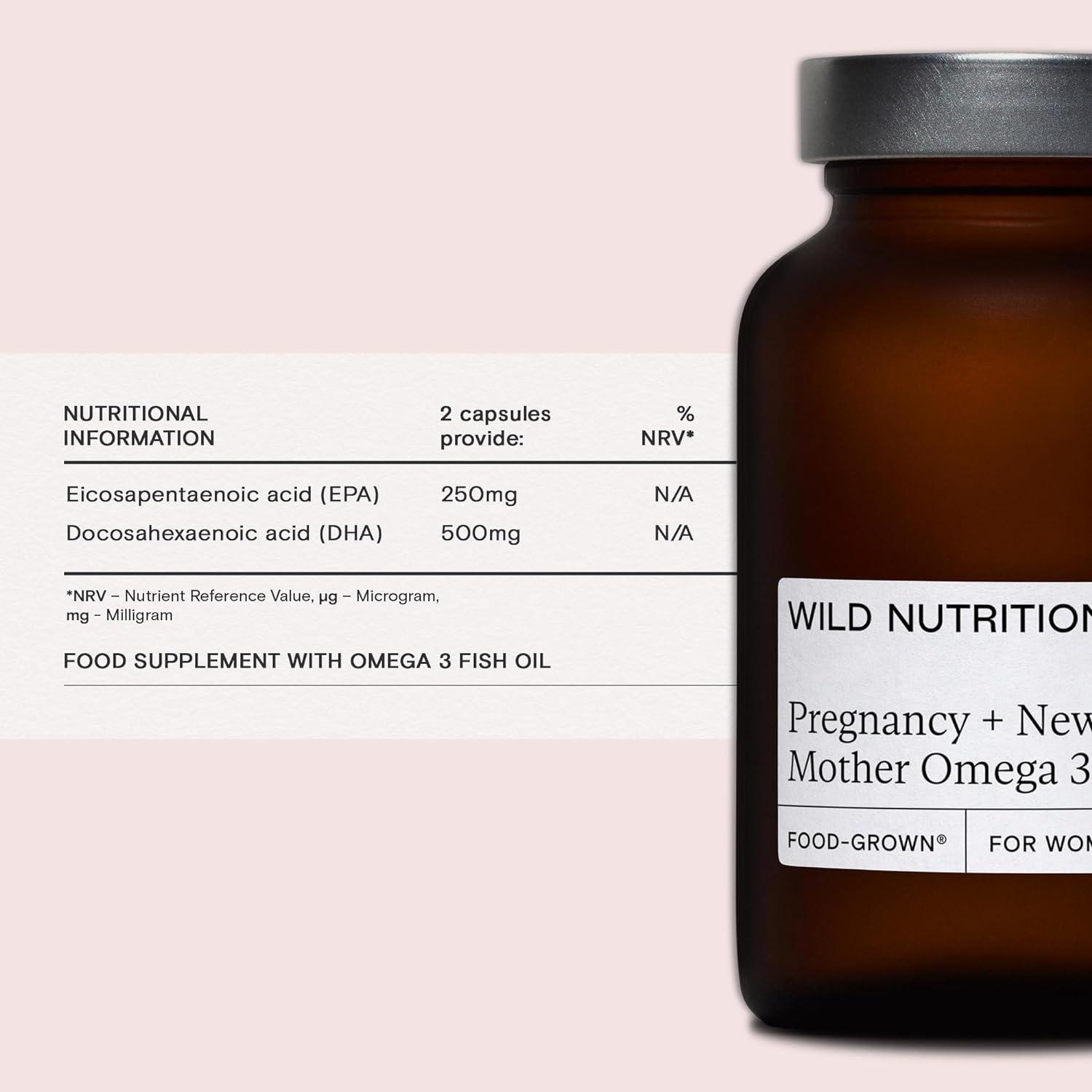 Wild Nutrition Pregnancy + New Mother Omega 3 | Prenatal Supplement ...