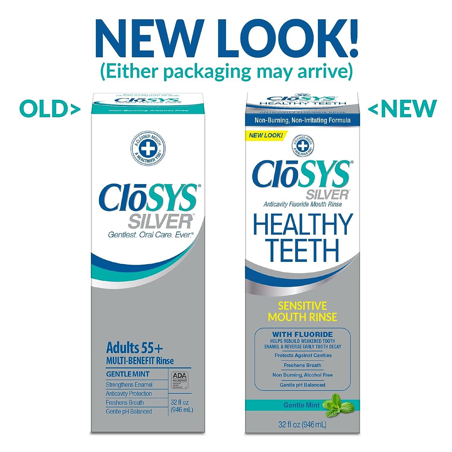 CloSYS Healthy Teeth Oral Rinse Mouthwash - 32 Fl Oz (Pack of 1 ...