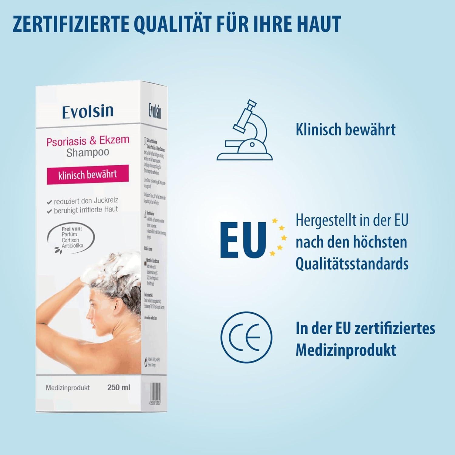 Evolsin Eczema & Psoriasis Shampoo | Cortisone-Free Treatment for Scalp ...