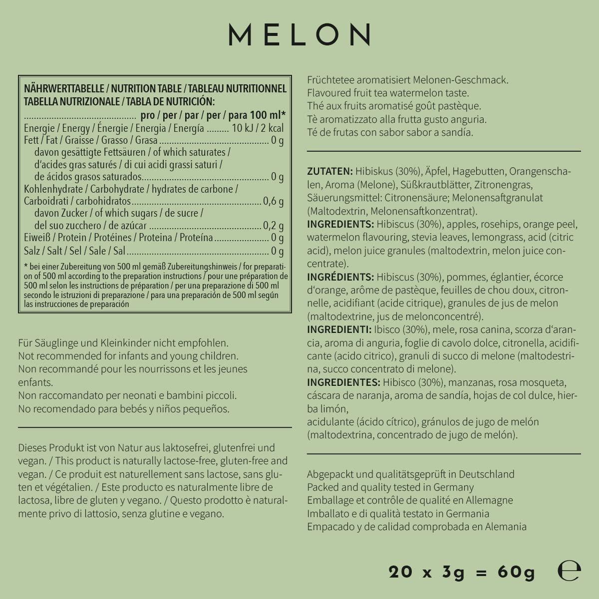 720 DGree InfuZed Melon - 160 Zero-Calorie Drink Bags - Sugar-Free ...