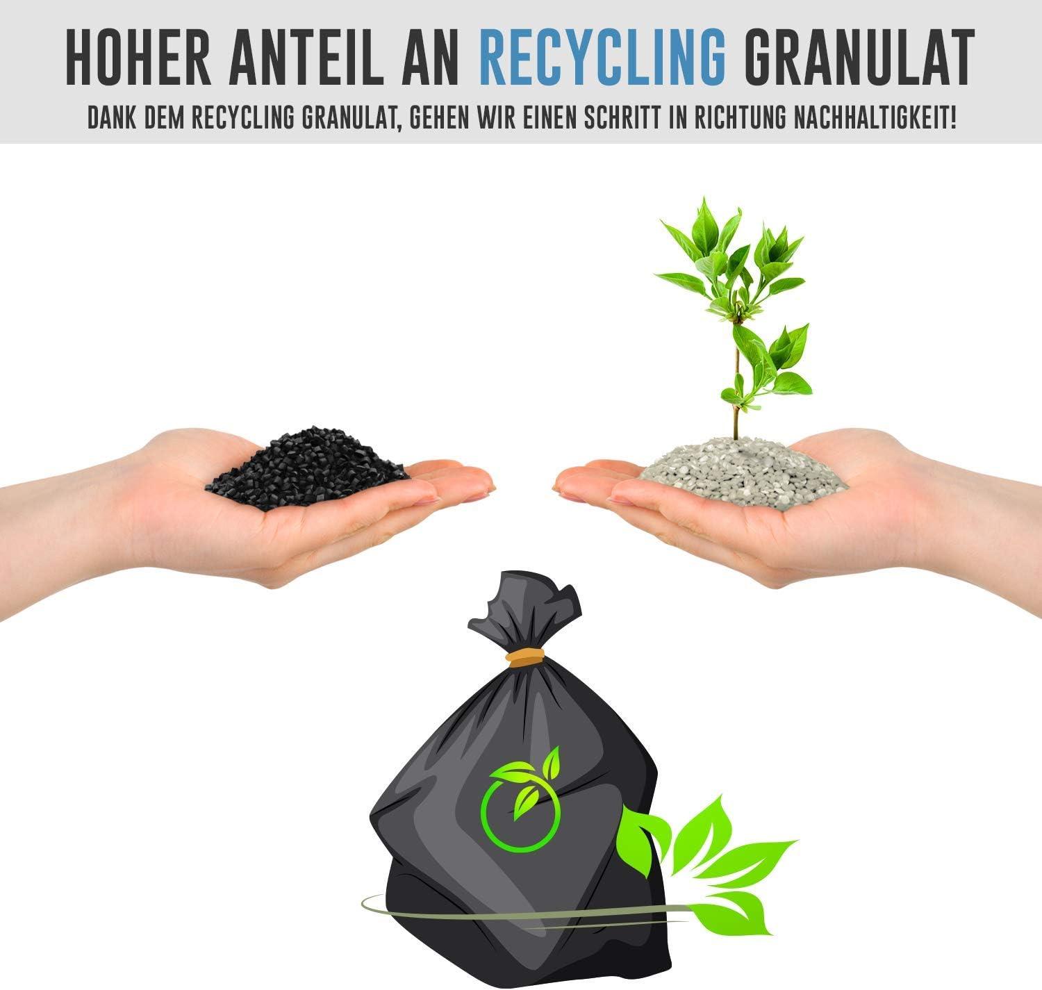 Buy 120L Black Garbage Bags - Extra Tearproof Waste Bags | 75 Pack XXL ...