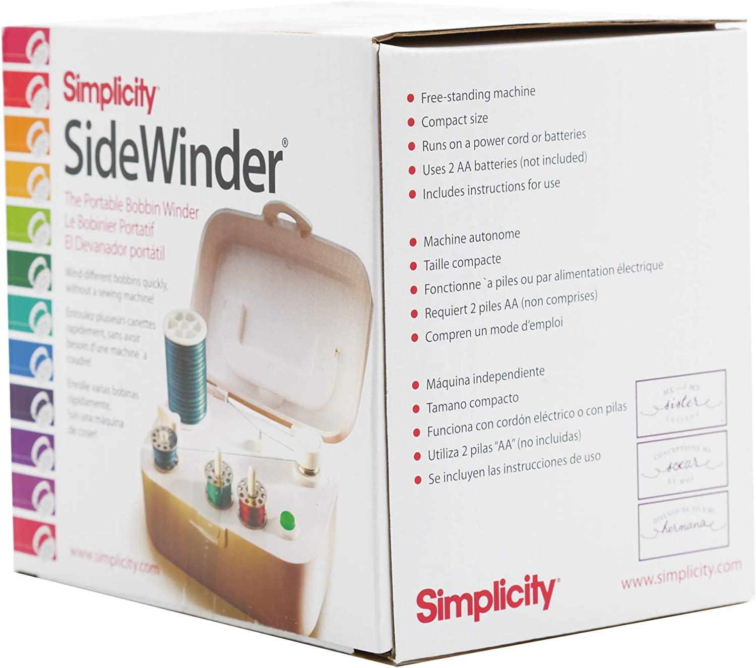 Simplicity 388175A Sidewinder Portable Bobbin Winder - 120V White