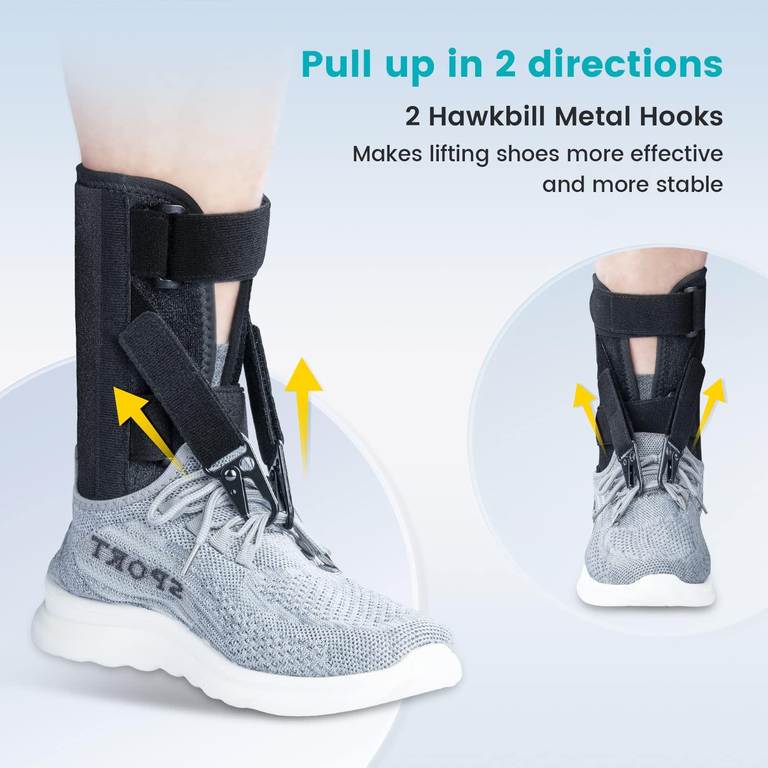 Sylong Afo Foot Drop Brace - Left & Right, Size L/XL | for Walking with ...