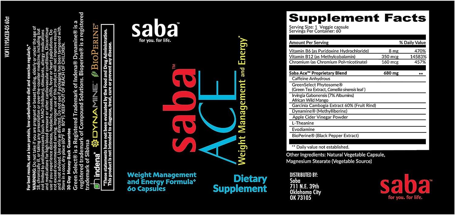 ACE New Formula Appetite Control & Energy Supplement - DMAA Free - 60 ...