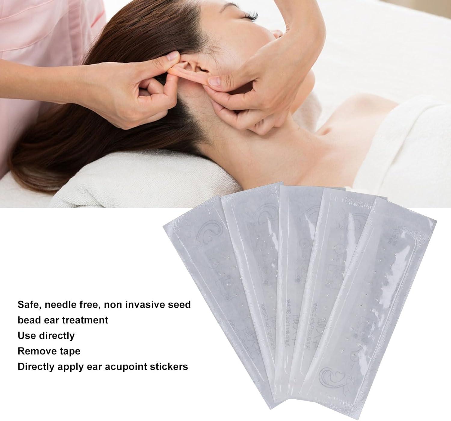 100pcs Silver Plated Ear Seeds - Safe Acupuncture & Acupressure Set for ...